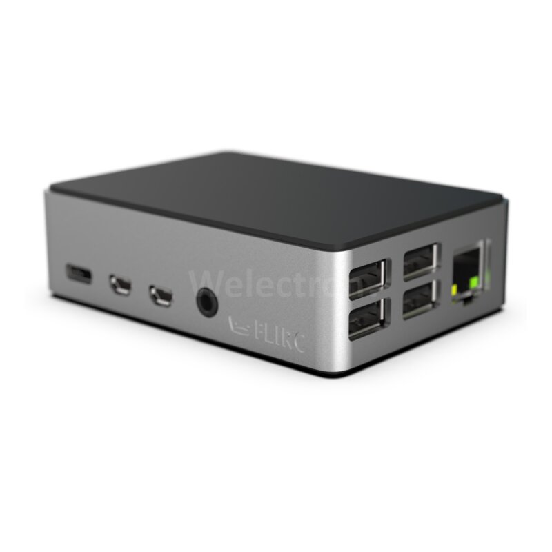 Flirc Raspberry Pi 4 Case silber/schwarz, 19,90 € - Welectron