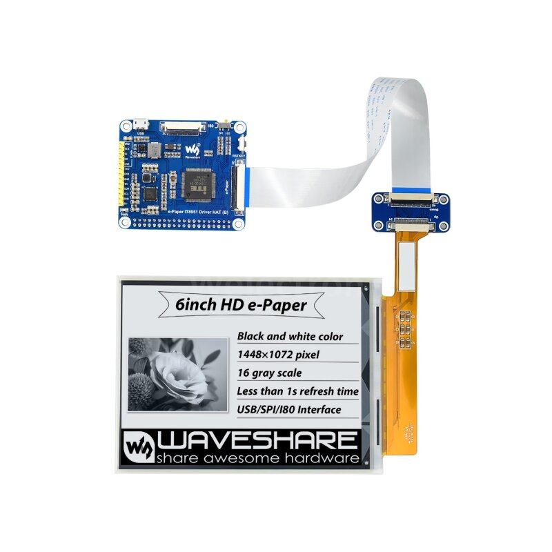 Waveshare 17590 6inch HD e-Paper HAT, 119,00 € - Welectron