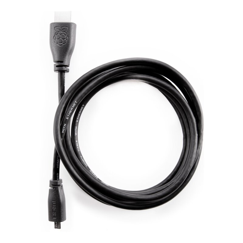 Official Raspberry Pi 4 micro-HDMI Cable 1.0m Black, 5.90 Official Raspberry Pi 4 micro-HDMI Cable 1.0m Black, 5.90