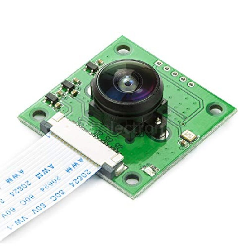 Arducam B0055 6MP OV5647 Fisheye Camera for Raspberry Pi, M12 S-Mount