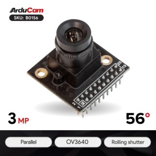 Arducam B0156 1/4" 3 Mega pixel M12 Mount OV3640 Camera Module w