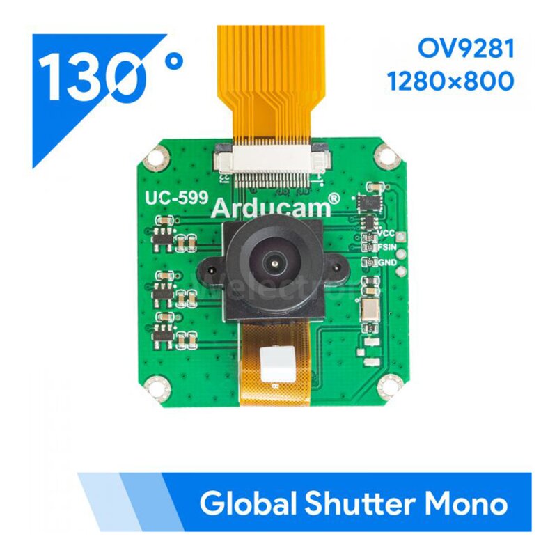 Arducam B0224 OV9281 1MP Global Shutter NoIR Mono Camera Module with