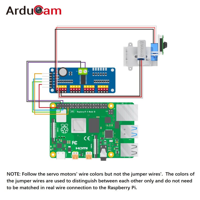 Arducam B0227 Pan Tilt Camera Platform for Raspberry Pi, 18.40
