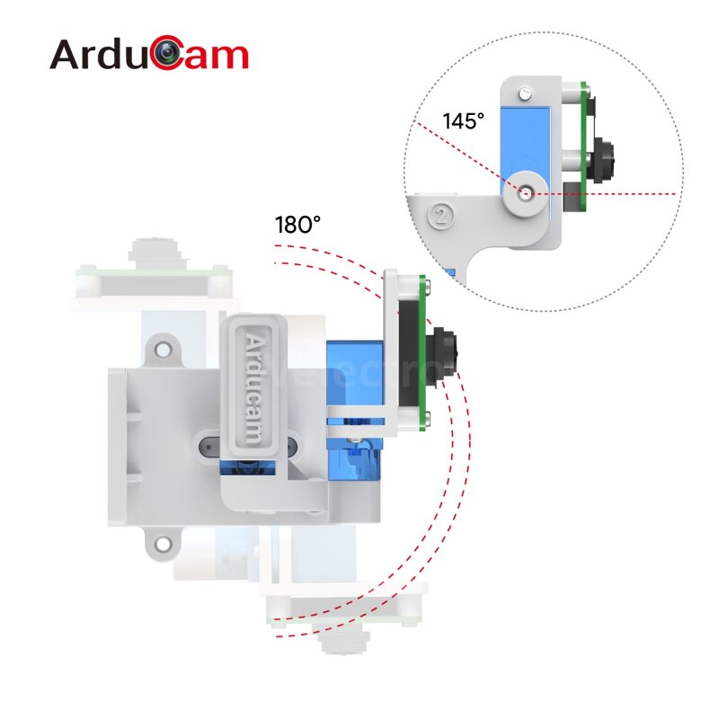 Arducam B0227 Pan Tilt Camera Platform for Raspberry Pi, 18,40