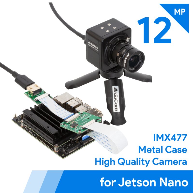 Arducam B0243 IMX477 12.3MP Camera Kit with Metal Case for Jetson Nan
