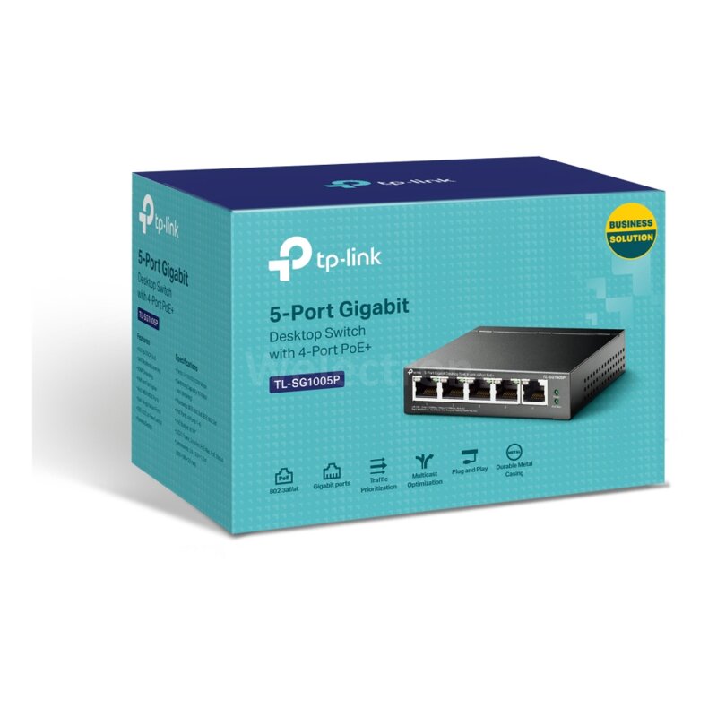 TP-Link TL-SG1005P 5 Port Gigabit Ethernet Switch, 4 PoE Ports, 39.90