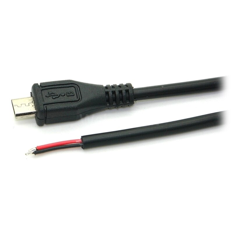 Groundmicro micro-USB Power Cable with Bare Wire End, 1.00