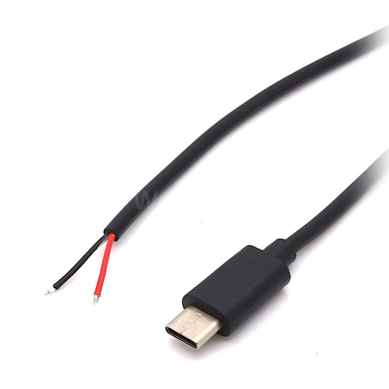 Groundmicro USB-C Power Cable with Bare Wire End 50 cm, 1.20