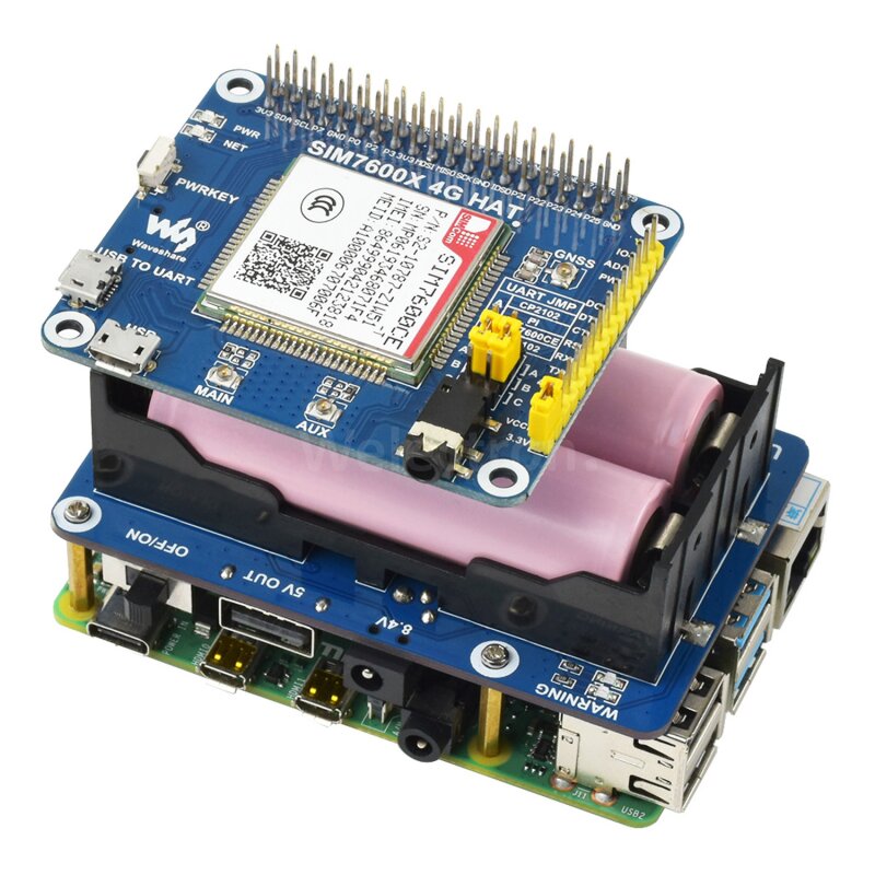 Waveshare 18306 UPS HAT (EU), 23,90 € - Welectron