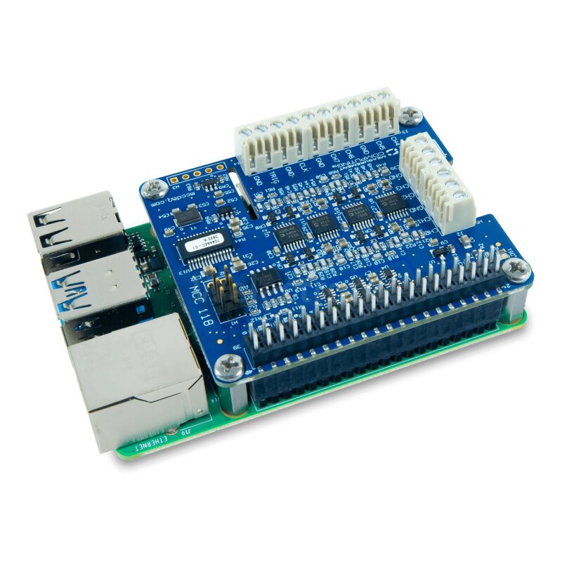 Digilent MCC 118 Voltage DAQ HAT für Raspberry Pi (8 CH 14-bit),