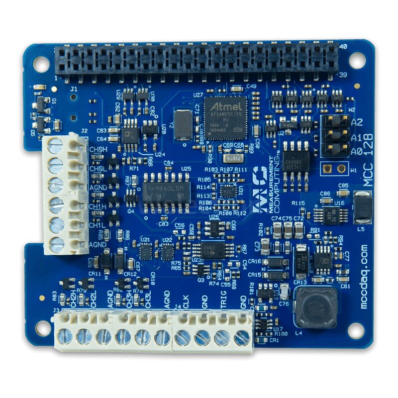 Digilent MCC 128 Voltage DAQ HAT für Raspberry Pi (8 CH 16-bit),