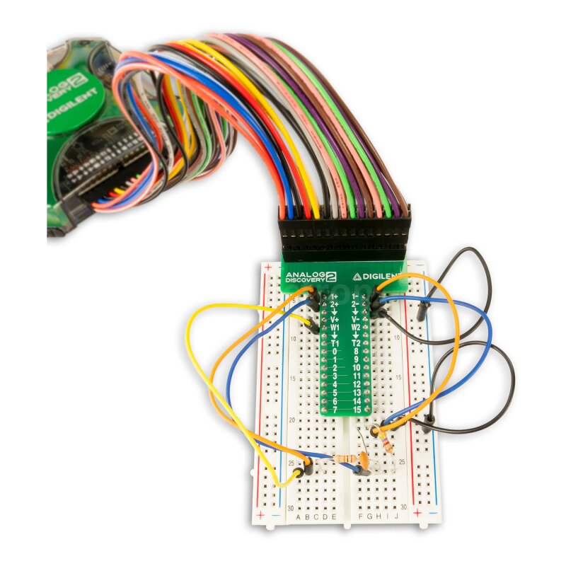 Digilent Breadboard Breakout with Ribbon Cable for Analog Discovery,