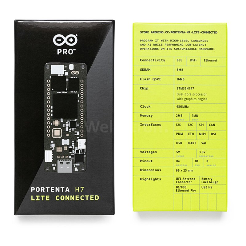 Arduino Portenta H7 Lite Connected, 110,90 € - Welectron