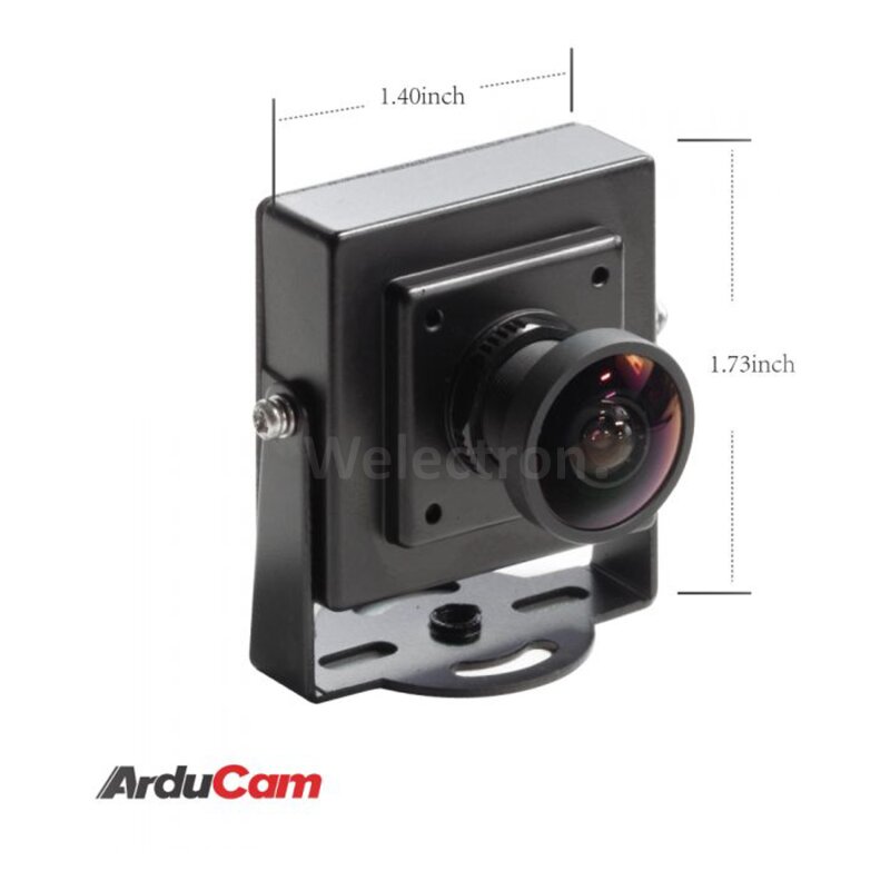 Arducam B026101 Fisheye Low Light USB Camera with Mini Metal Case, 63