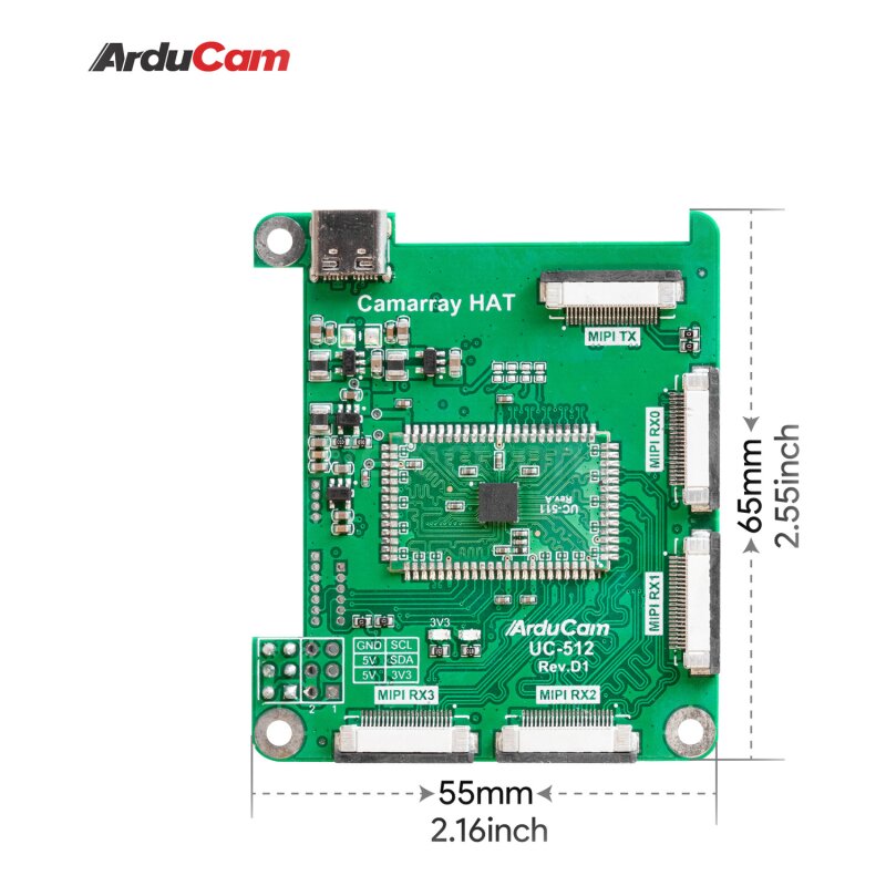 Arducam B0265R 12MP*2 Synchronized Stereo Camera Bundle Kit for Raspb