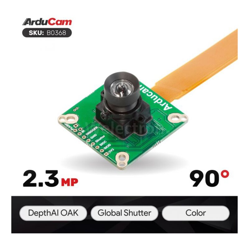 Arducam B0368 AR0234 Color Global Shutter Camera Module For DepthAI O