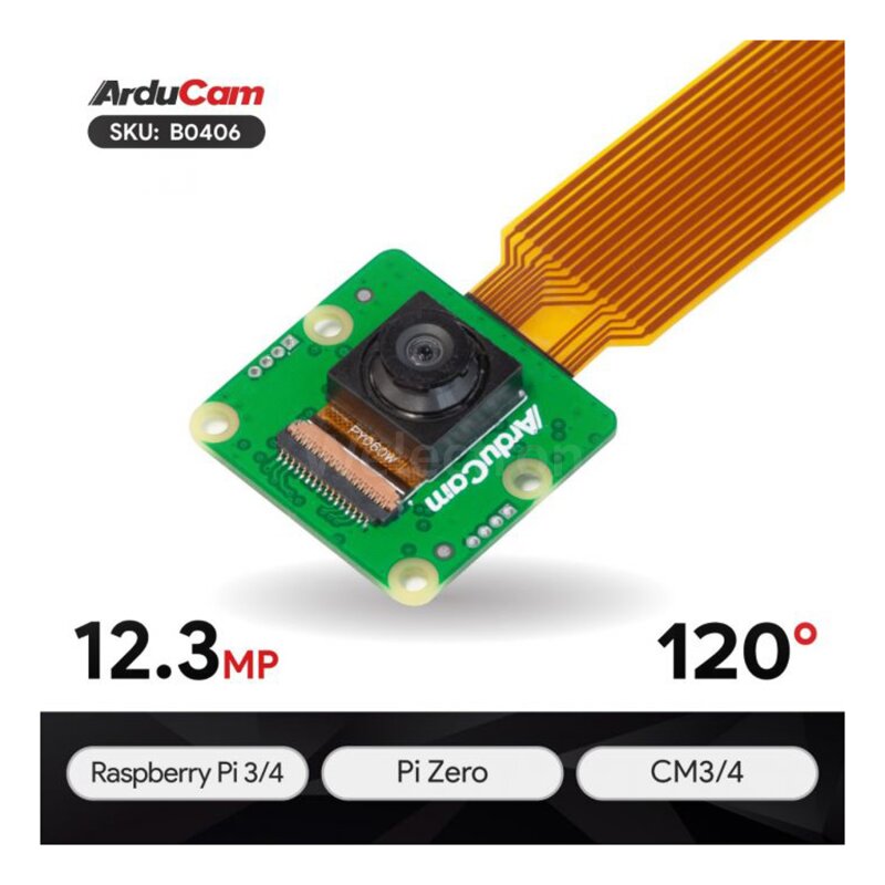 Arducam B0406 12MP IMX378 Camera Module with wide angle for Raspberry