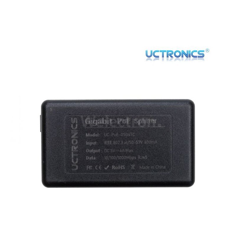 UCTRONICS U5259 IEEE 802.3at Gigabit PoE Splitter with Type-C Adapter
