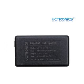 UCTRONICS U5259 IEEE 802.3at Gigabit PoE Splitter with Type-C Adapter