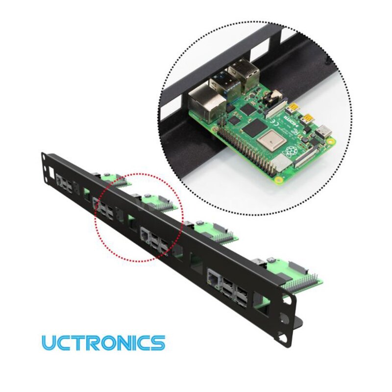 1u Rack Mount UCTRONICS 1U Rack For Raspberry Pi, 19" Rackmount ...