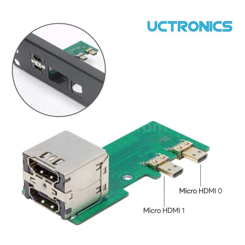 UCTRONICS U6137 Micro HDMI to HDMI Adapter Board for Raspberry Pi, 9.
