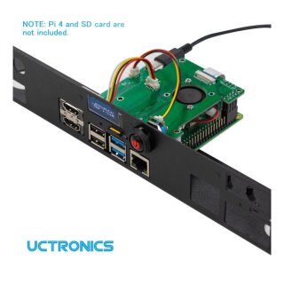 UCTRONICS U6143 Raspberry Pi 4 Rack Mount 19 Inch 1U Bracket w/ OLED