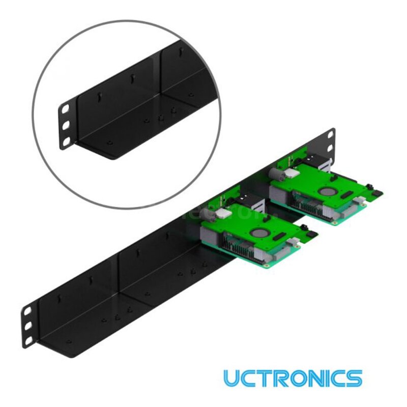 UCTRONICS U6153 Blank Covers for Ultimate Raspberry Pi 1U Rackmount,