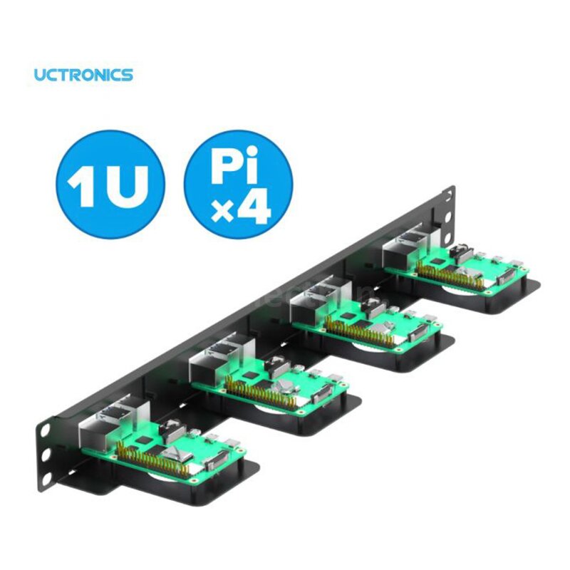 UCTRONICS U6195 Front Removable Raspberry Pi 1U Rack Mount, 71,90 &eu