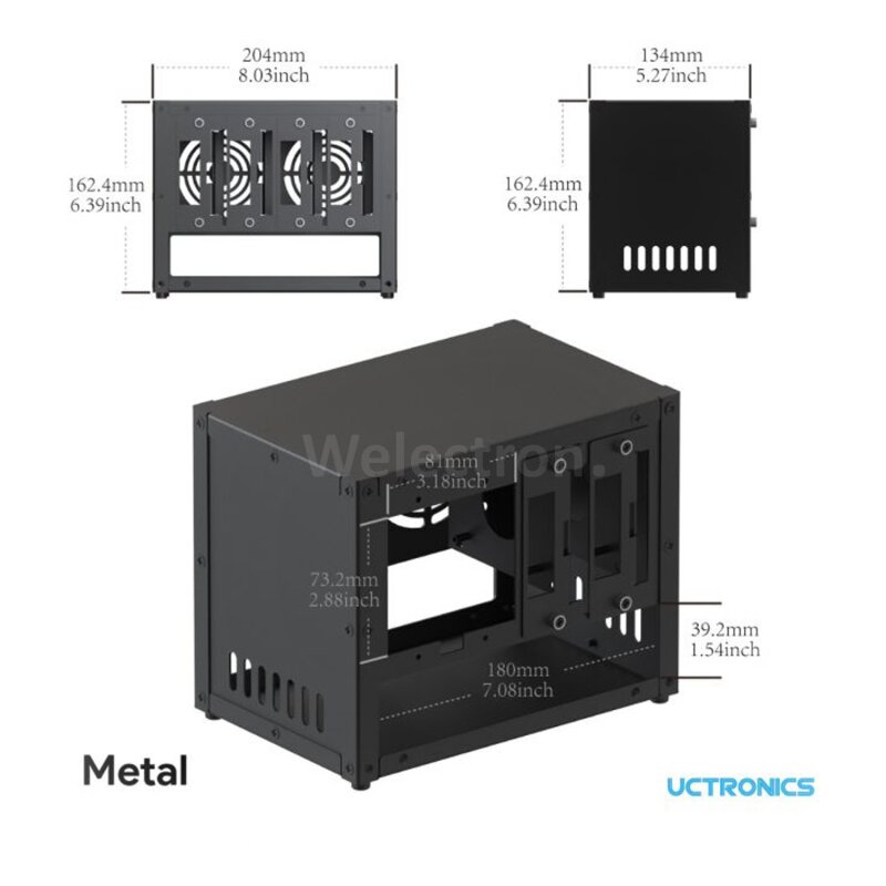 UCTRONICS U6260 Upgraded Complete Enclosure for Raspberry Pi Cluster, UCTRONICS U6260 Upgraded Complete Enclosure for Raspberry Pi Cluster,