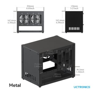 UCTRONICS U6260 Upgraded Complete Enclosure for Raspberry Pi Cluster,