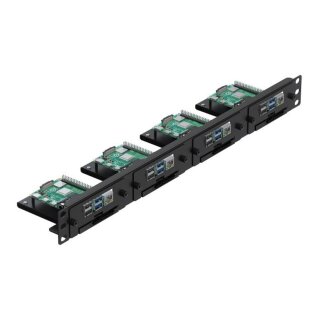 UCTRONICS U6261 19? 1U Raspberry Pi Rack Mount with SSD Mounting Brac