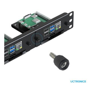 UCTRONICS U6261 19? 1U Raspberry Pi Rack Mount with SSD Mounting Brac