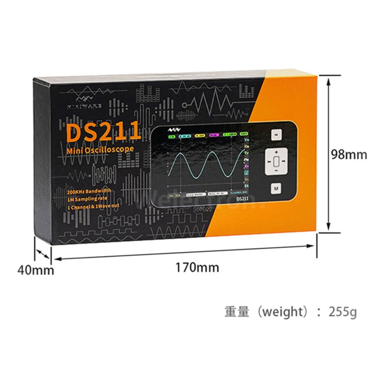 Miniware DS211 Portable Mini Oscilloscope, 75.00