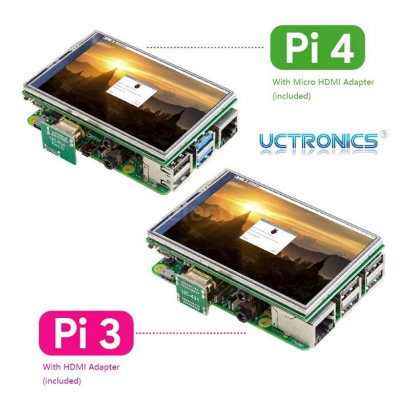 UCTRONICS B010601 UCTRONICS 3.5 Inch Touch Screen for Raspberry Pi 4,