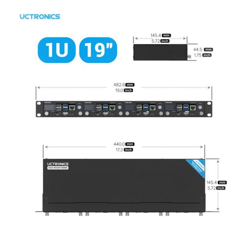 UCTRONICS RM0004 Pi Rack Pro for Raspberry Pi 4B, 339.00