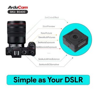 Arducam B0400 Mega 3MP SPI Camera Module with Camera Case for Any Mic