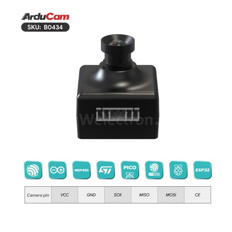 Arducam B0434 Mega 3MP SPI Camera Module with M12 Lens for Any Microc