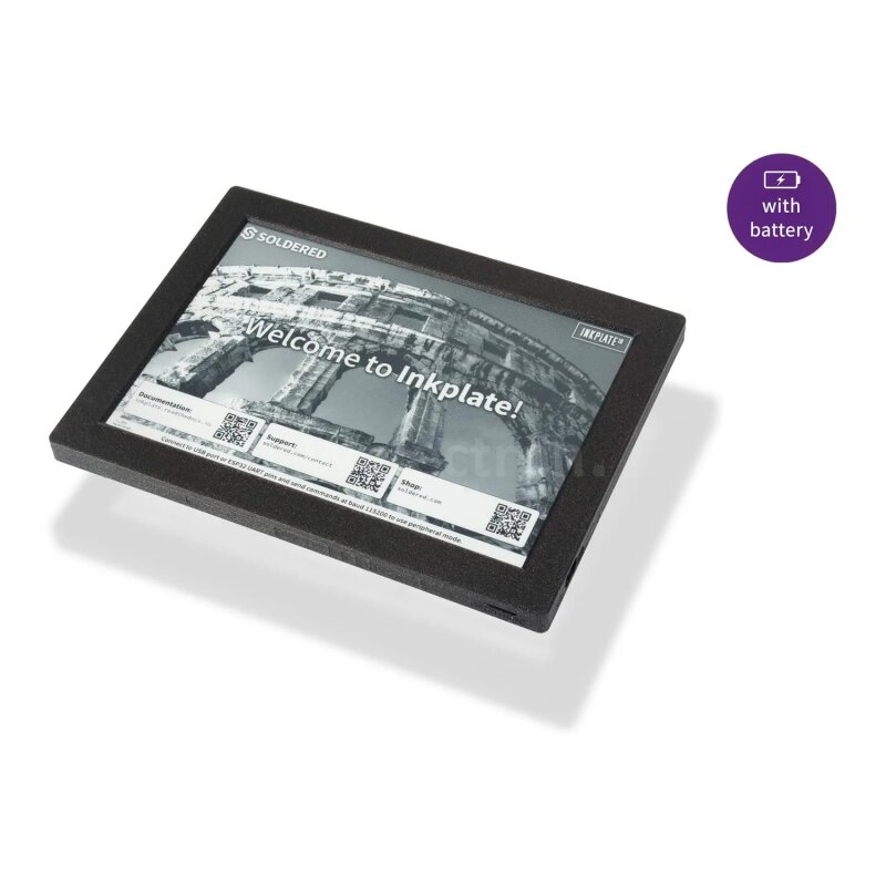 Soldered 333247 Inkplate 10 - 9.7" e-paper board with enclosure