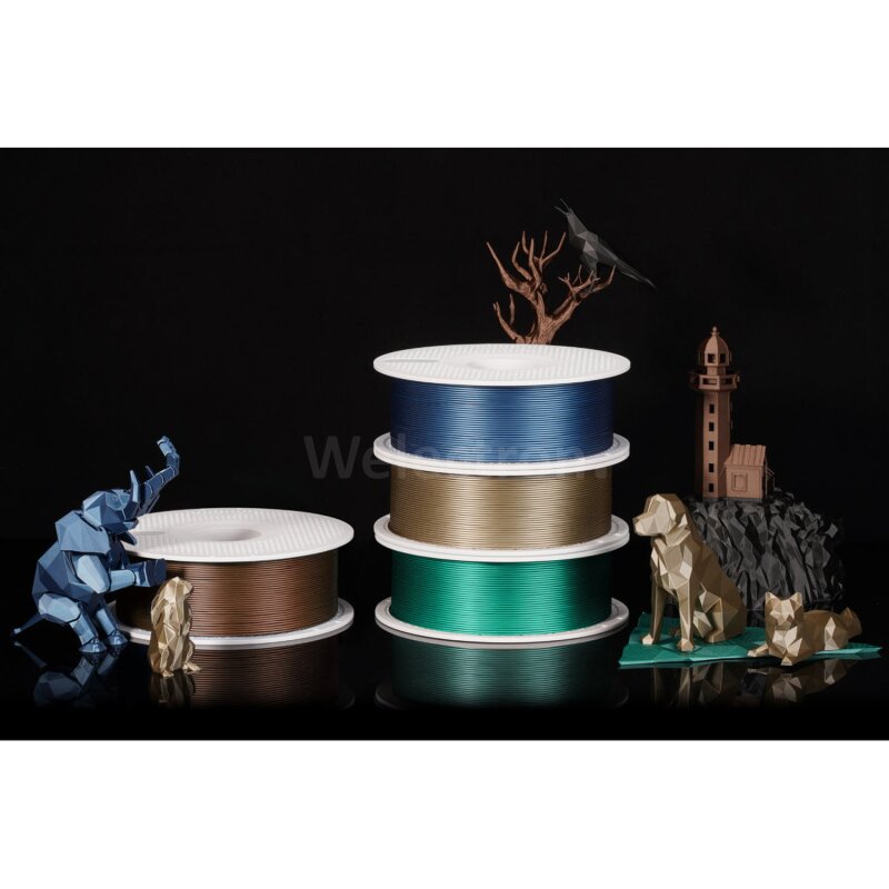 Bambu Lab PLA Metal Filament on Spool 13500 Oxide Green Metallic, 27.