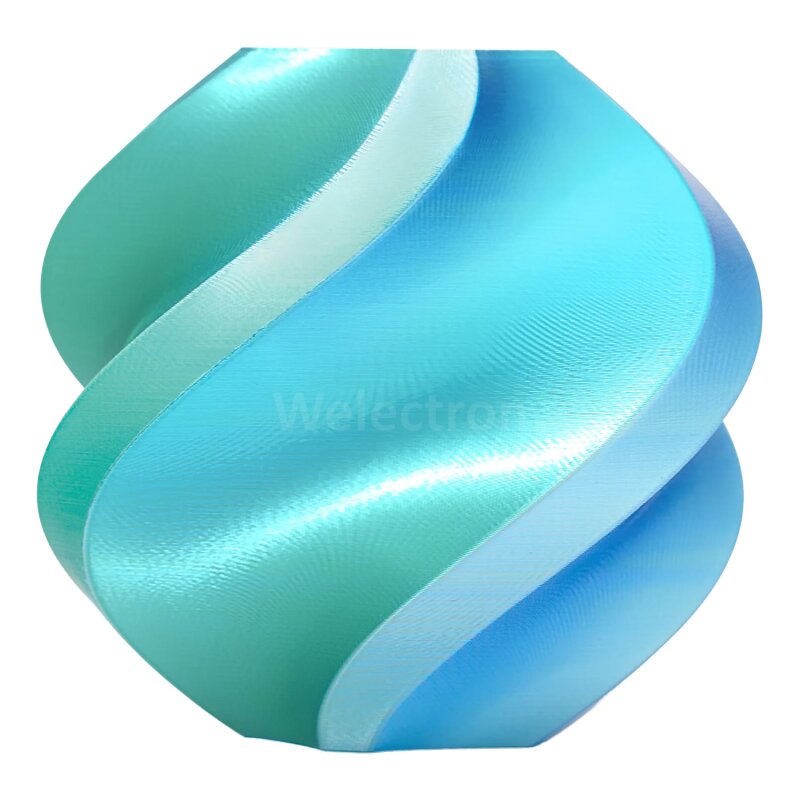 Bambu Lab PLA Silk Dual Filament on Spool 13904 Blue Hawaii (Blue-Gre