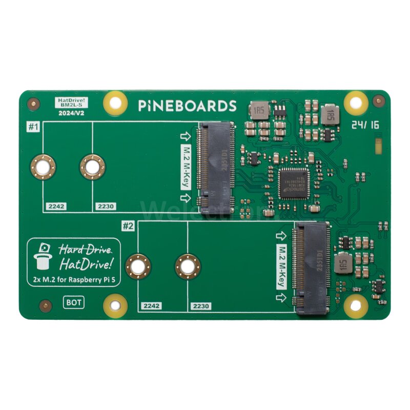Pineboards BM2L-S HatDrive! Dual NVMe HAT für Raspberry Pi 5, 47