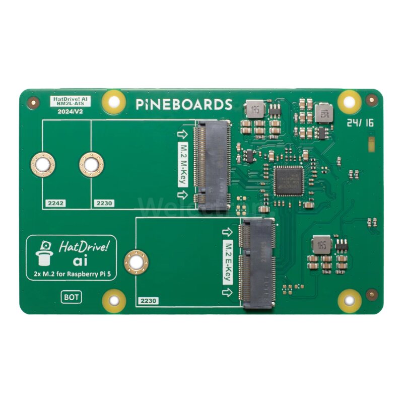 Pineboards BM2L-AIS HatDrive! AI TPU + NVMe Adapter for Raspberry Pi